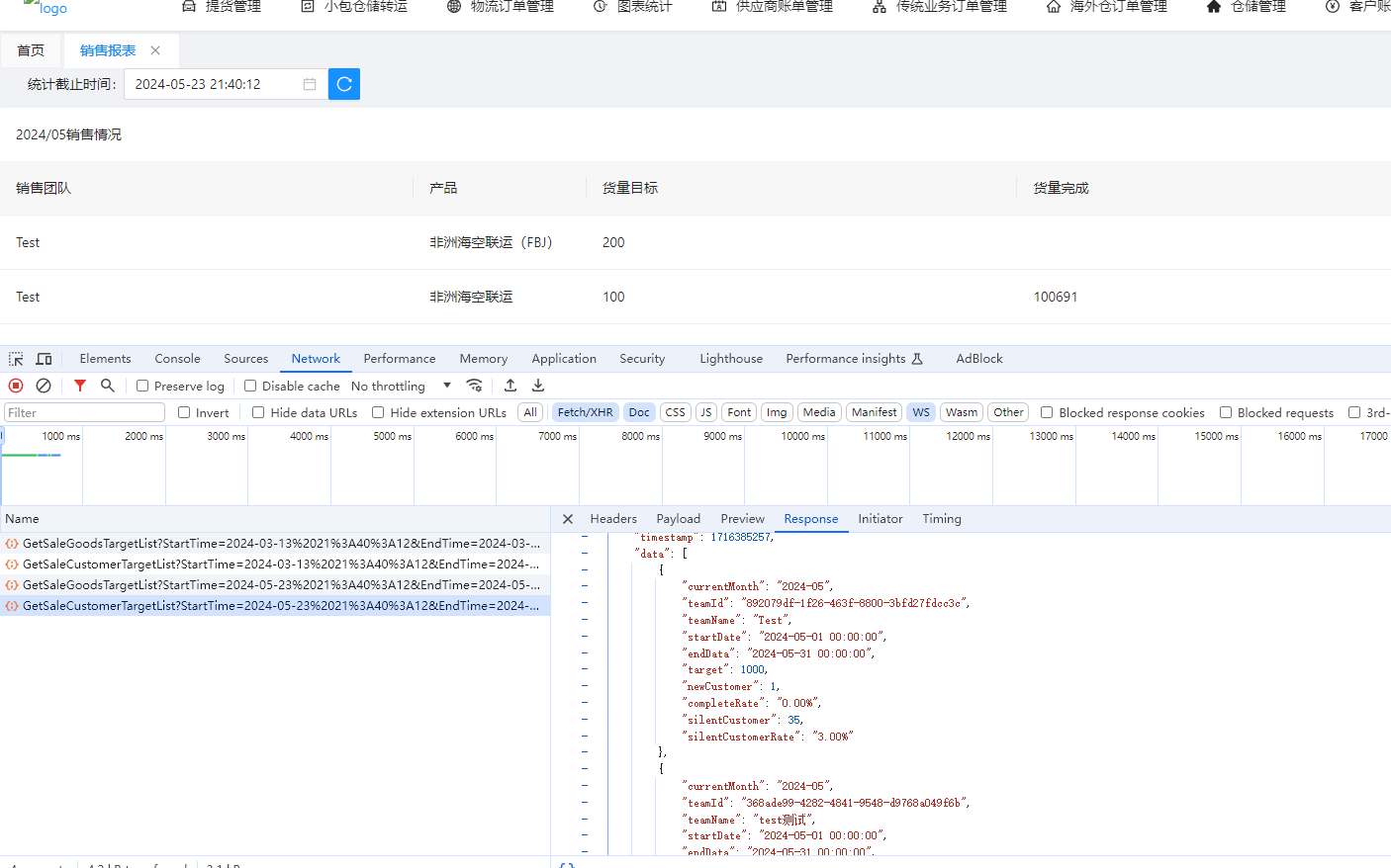 Bug 3245 【客户管理 销售报表】销售报表中的客户情况没数据 物流管理系统 禅道